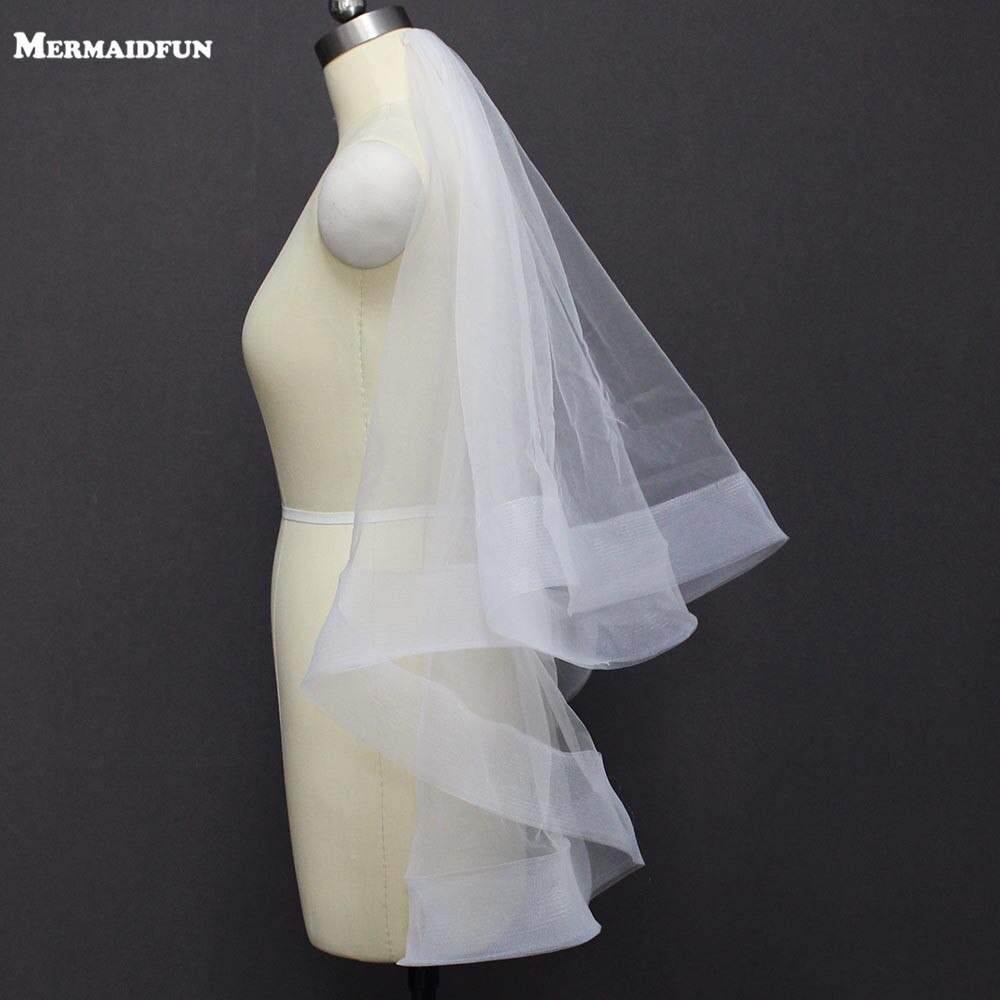 Real Photos 2 Layer Short Wedding Veil Cover Face ... – Vicedeal