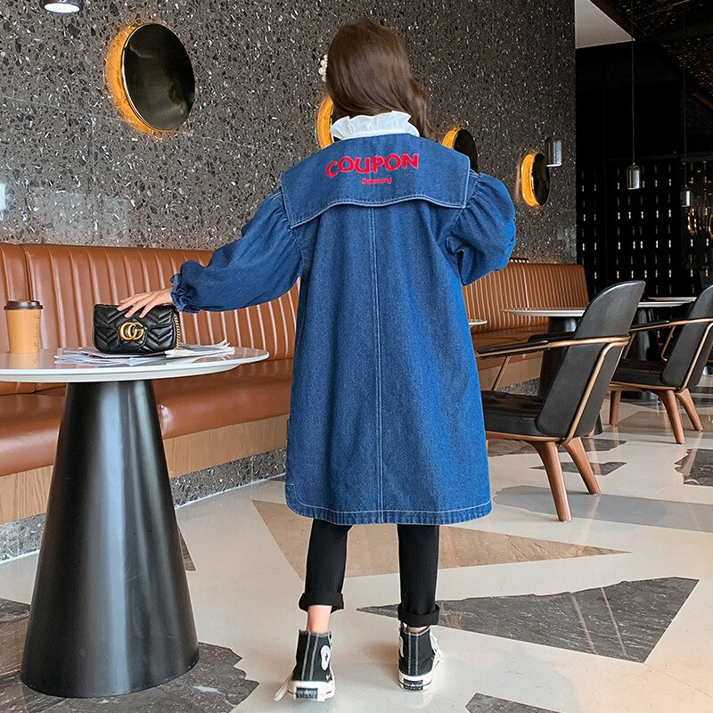 Teenage Coat 2022 Spring Denim Windbreaker Outerwe... – Grandado