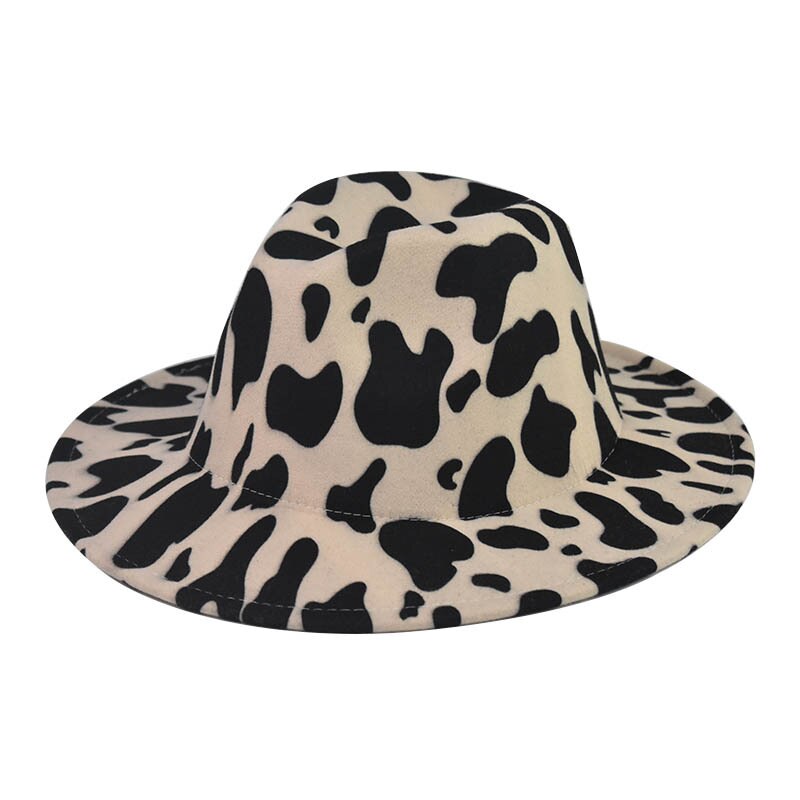 FS Leopard Cowboy Hats For Men Women Woolen Formal... – Vicedeal