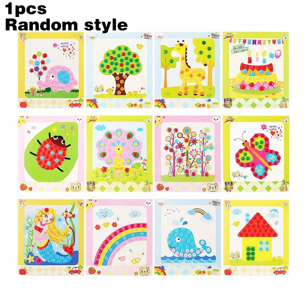 1pcs（random）Button Mosaic Sticker Art Kits Drawing... – Grandado