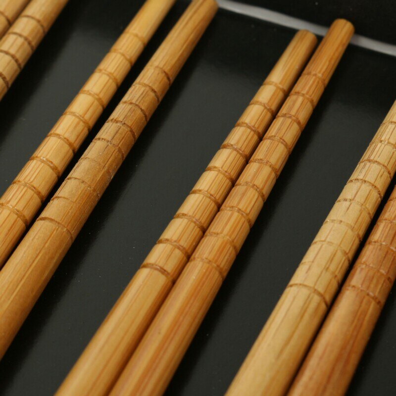 5 Pair Chopsticks Natural Bamboo Chinese Chopstick... – Grandado