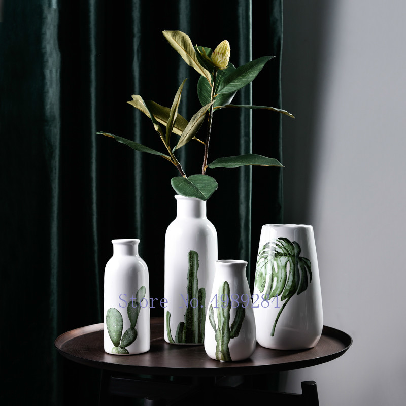 Nordic ceramics vase Cactus relief Modern home din... – Grandado