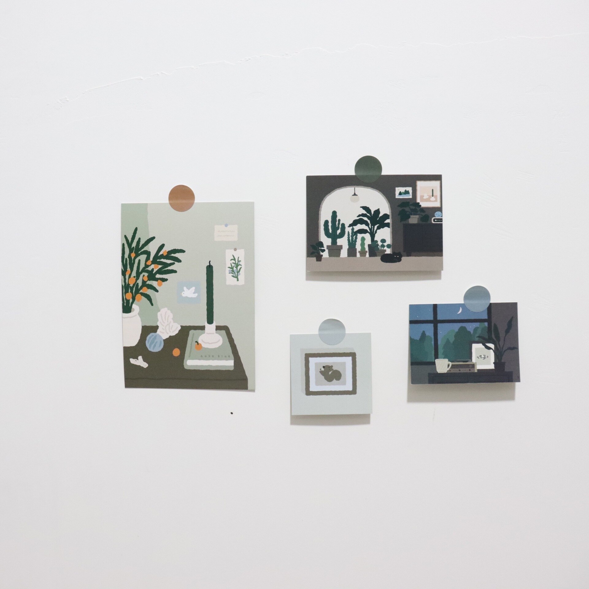 Ins 9 Sheets Simple Forest Series Postcard Room Wa... – Grandado