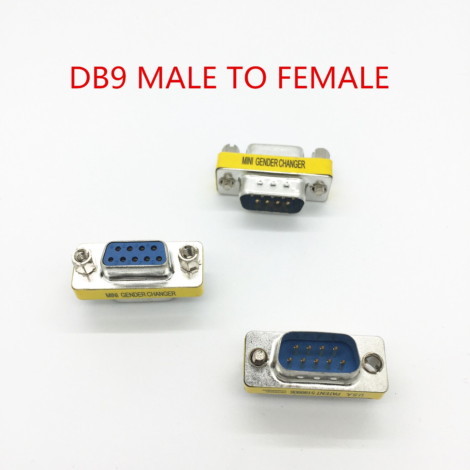 DB9 VGA 9 Pin MALE TO FEMALE Mini Gender Changer C... – Grandado