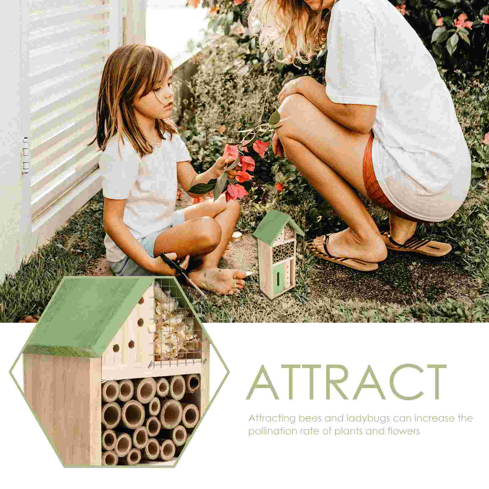 Wooden Insect House Outdoor Wood Insect Cabin Deco... – Grandado