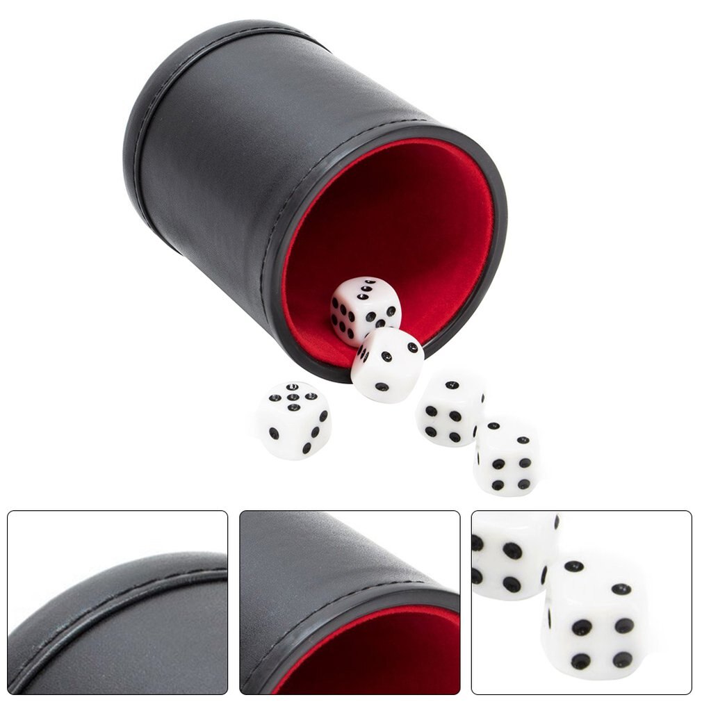 Dice Cup Leatherette Dice Cup Dice Cup With Velvet... – Vicedeal