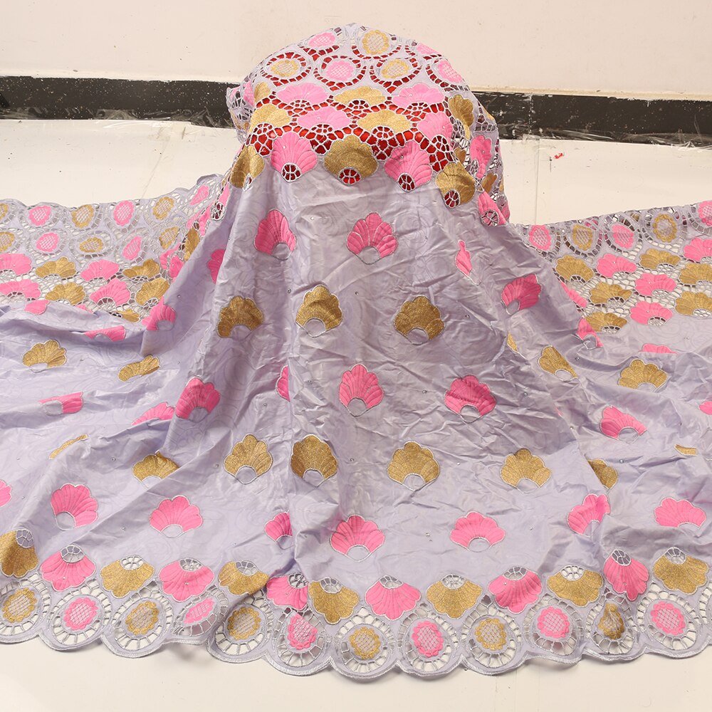 African bazin riche getzner fabric with brode Late... – Grandado