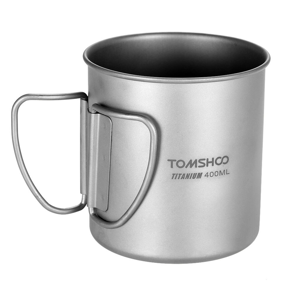 TOMSHOO 400ml Titanium Cup Outdoor Portable Campin... – Grandado