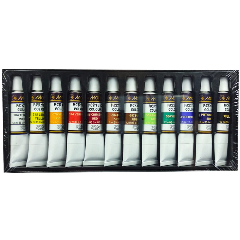 Marie's 12 Colours/Set Acrlyic Paint, 12 x 12 ml T... – Grandado