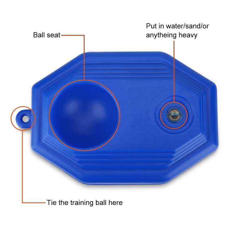 Tennis Ball Back Base Trainer Set with Rubber Elas... – Grandado