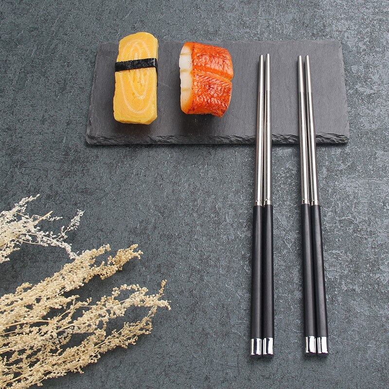 1 Pair Of Chinese Stainless Steel Metal Chopsticks... – Grandado