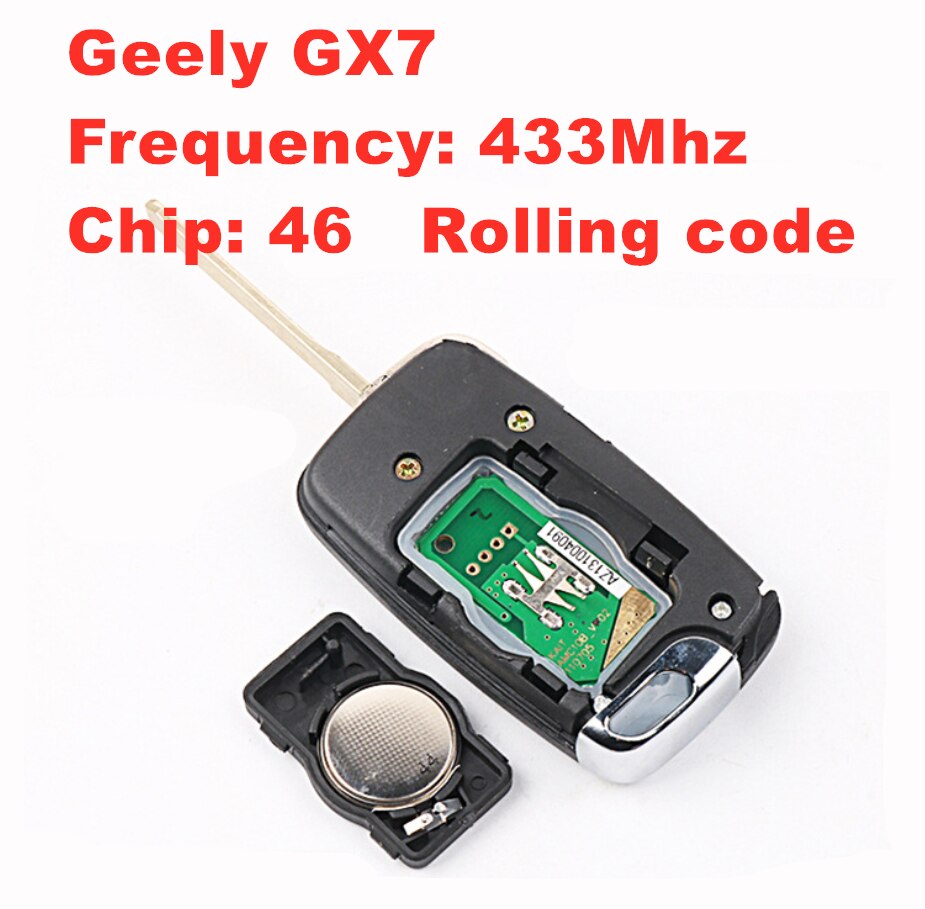 For Geely GX7 frequency 433Mhz 46 chip car key rem... – Grandado