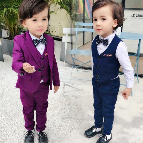 Vest + Blazer + Pants 3pcs Kids Child Boys Suits F... – Grandado