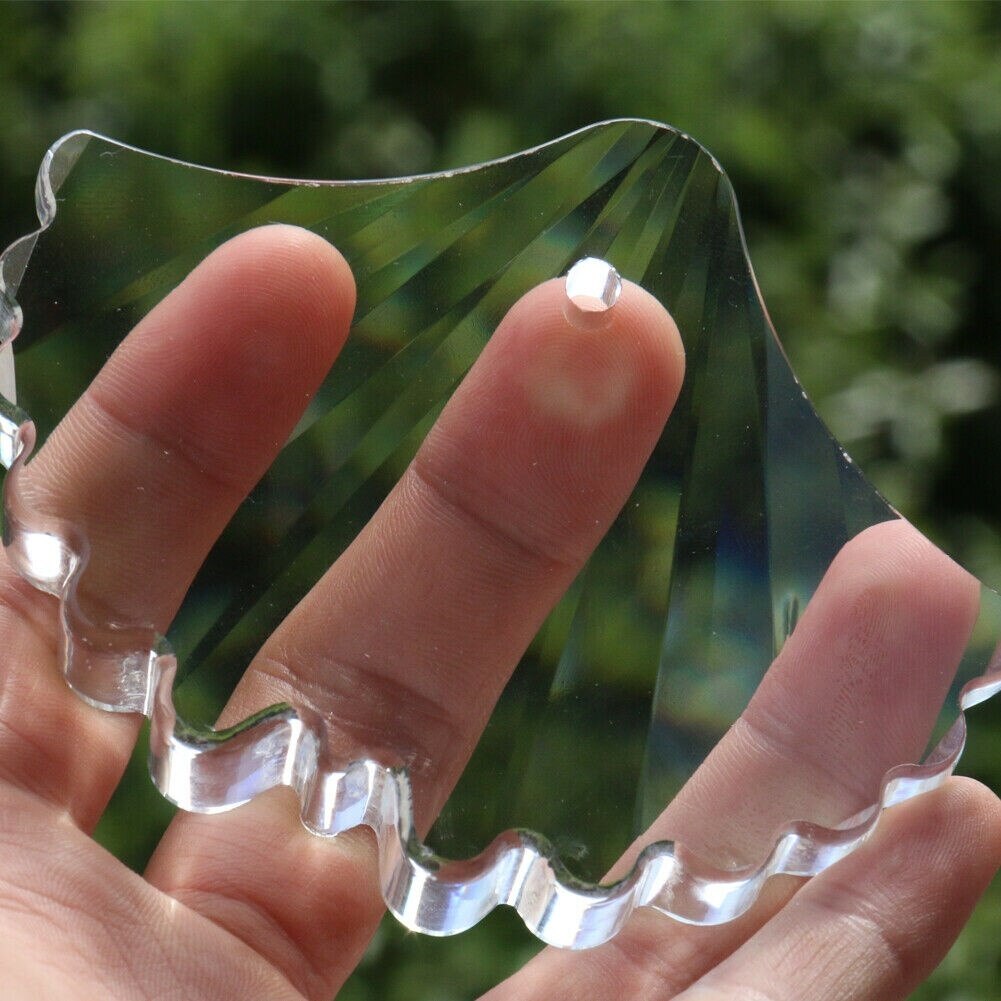 100mm Ginkgo Shaped Fish Mermaid Tail Cut Glass Cr... – Vicedeal