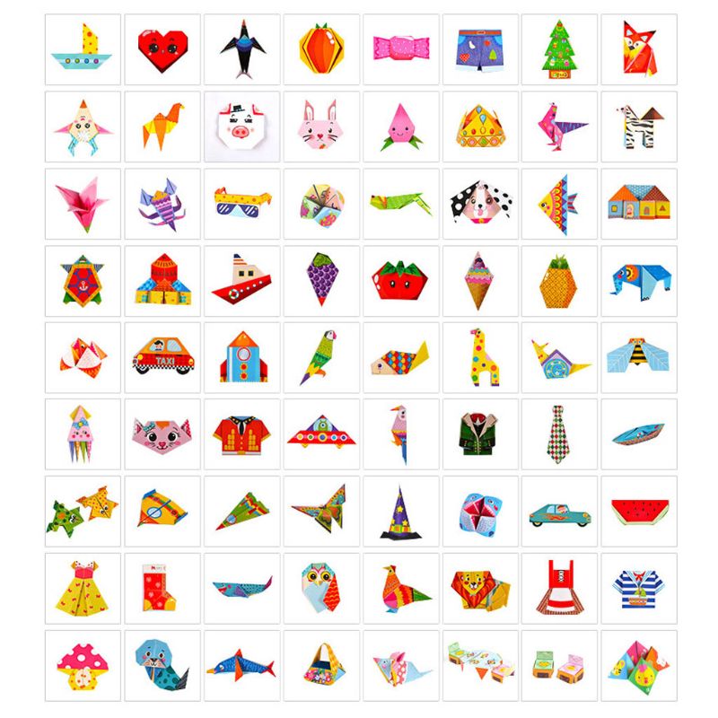 152pcs Origami Paper Cartoon Animal Book Toy Kids ... – Grandado