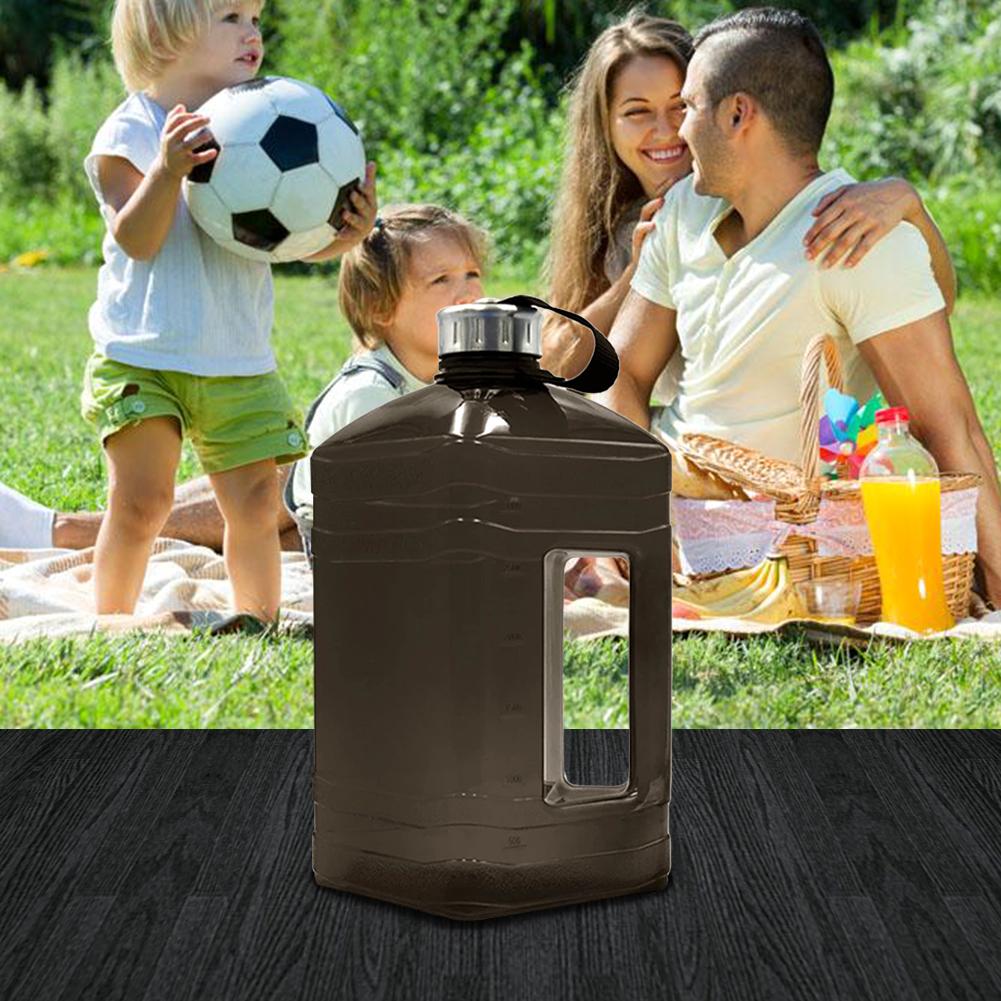 3.8L Sports Water Bottle Large Capacity Plastic Sq... – Grandado