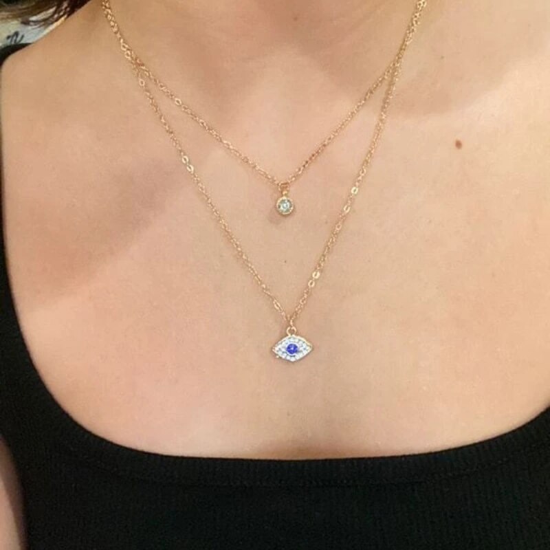 бижутерия Evil Eye Necklace for Women Pendant Neck... – Grandado