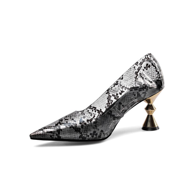 ASUMER big size 43 women pumps pointed toe snake t... – Vicedeal