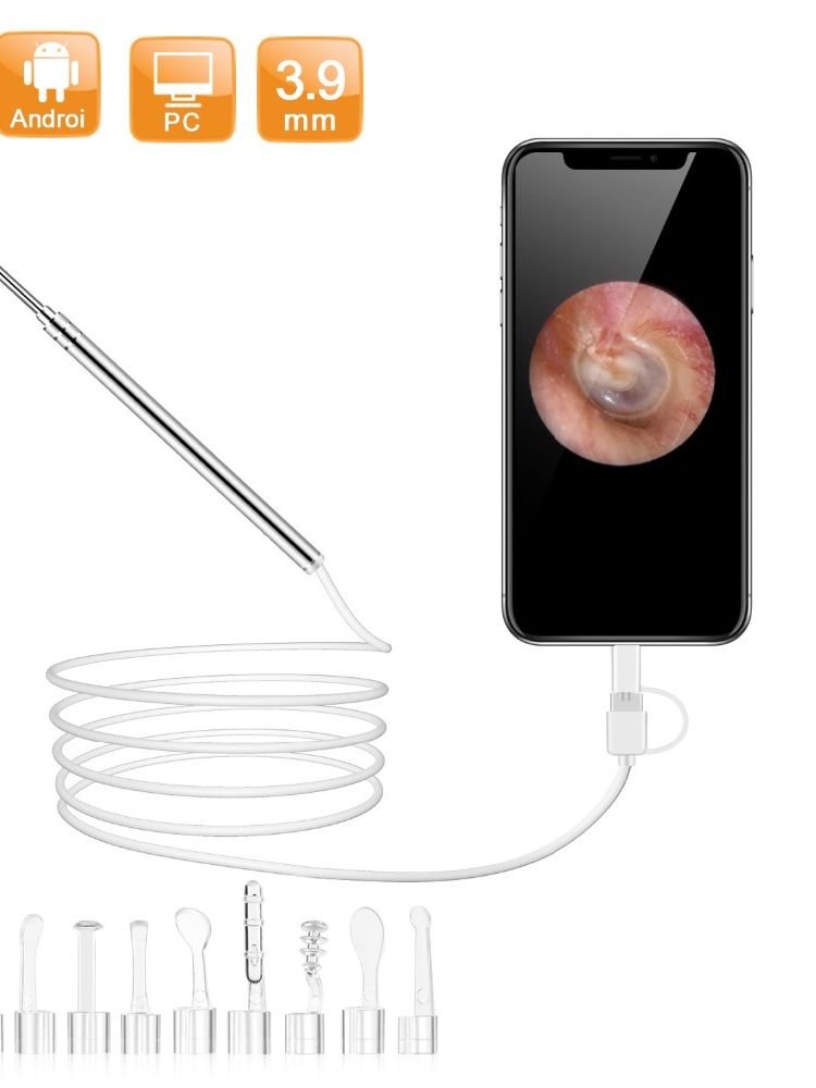 4.3Inch 2MP 3.9mm EarPick Endoscope Camera Ear Wax... – Vicedeal