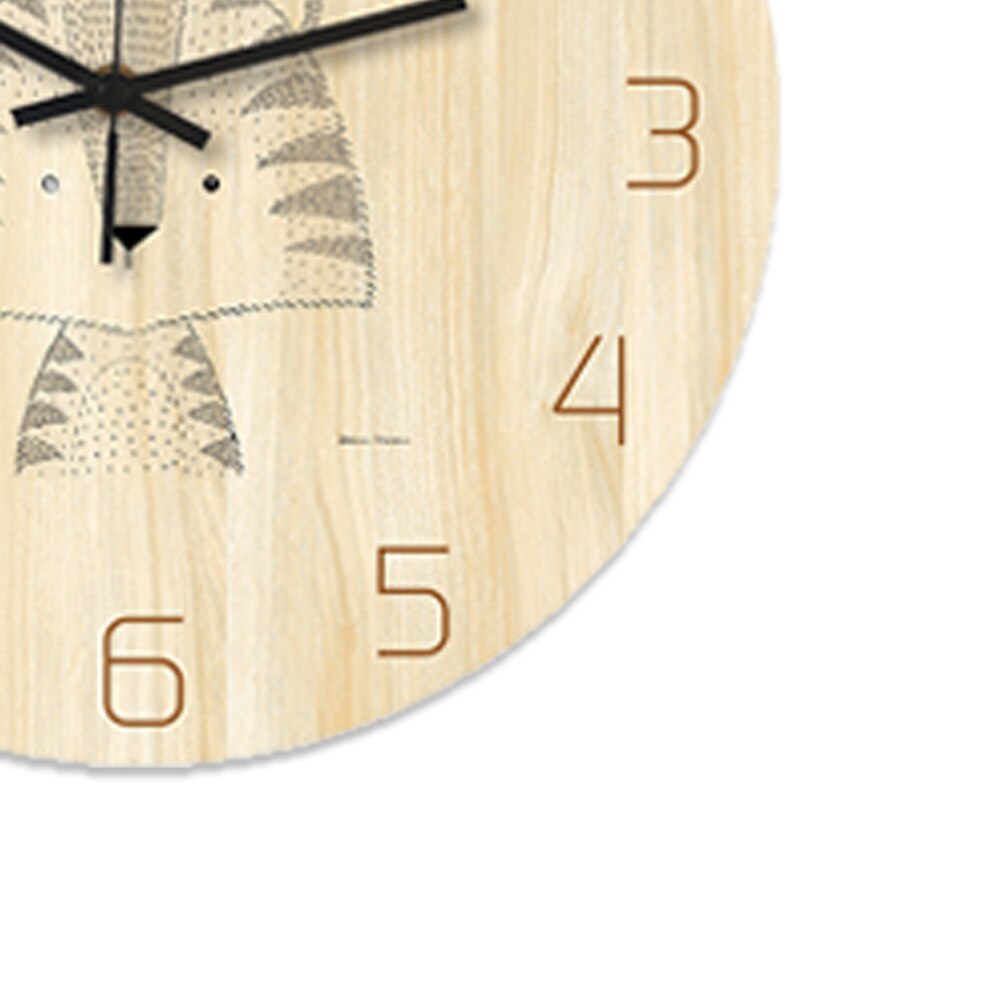 1PC Hanging Clock Cartoon Tiger Printed Background... – Grandado