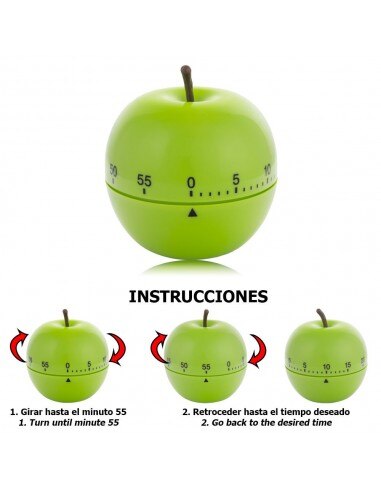 Temporizador Minutero Cocina Manzana Verde 60 Minu... – Grandado