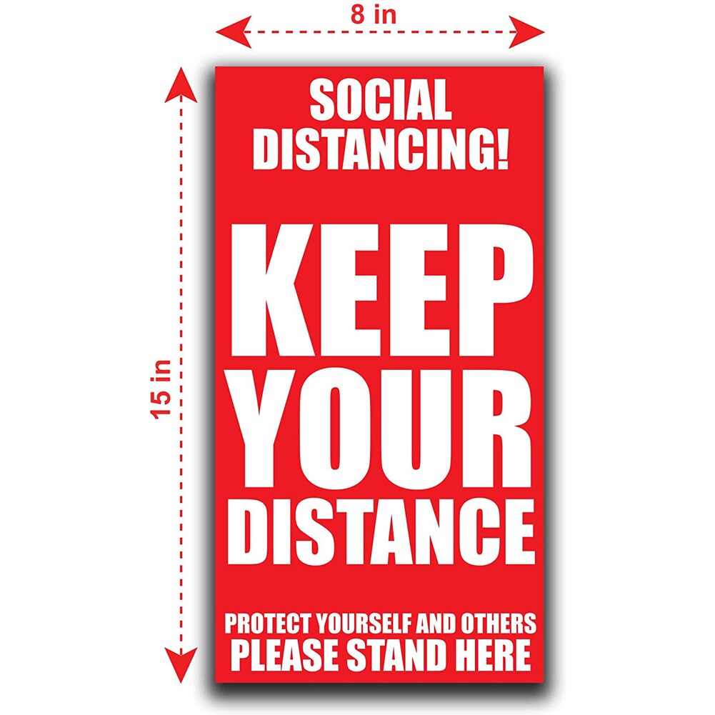 Keep Your Distance Sticker Sign Social Distancing ... – Grandado