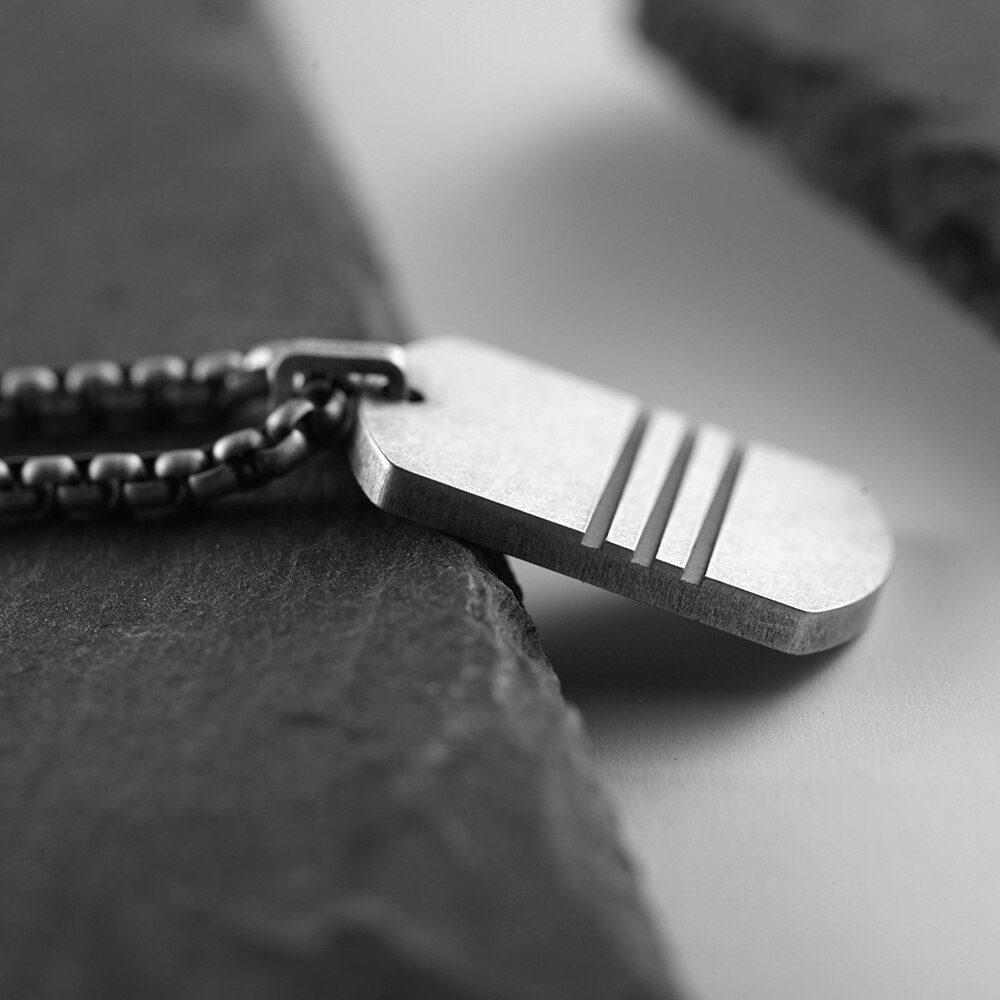 Edelstahl männer halskette Jahrgang alte typenschi... – Grandado