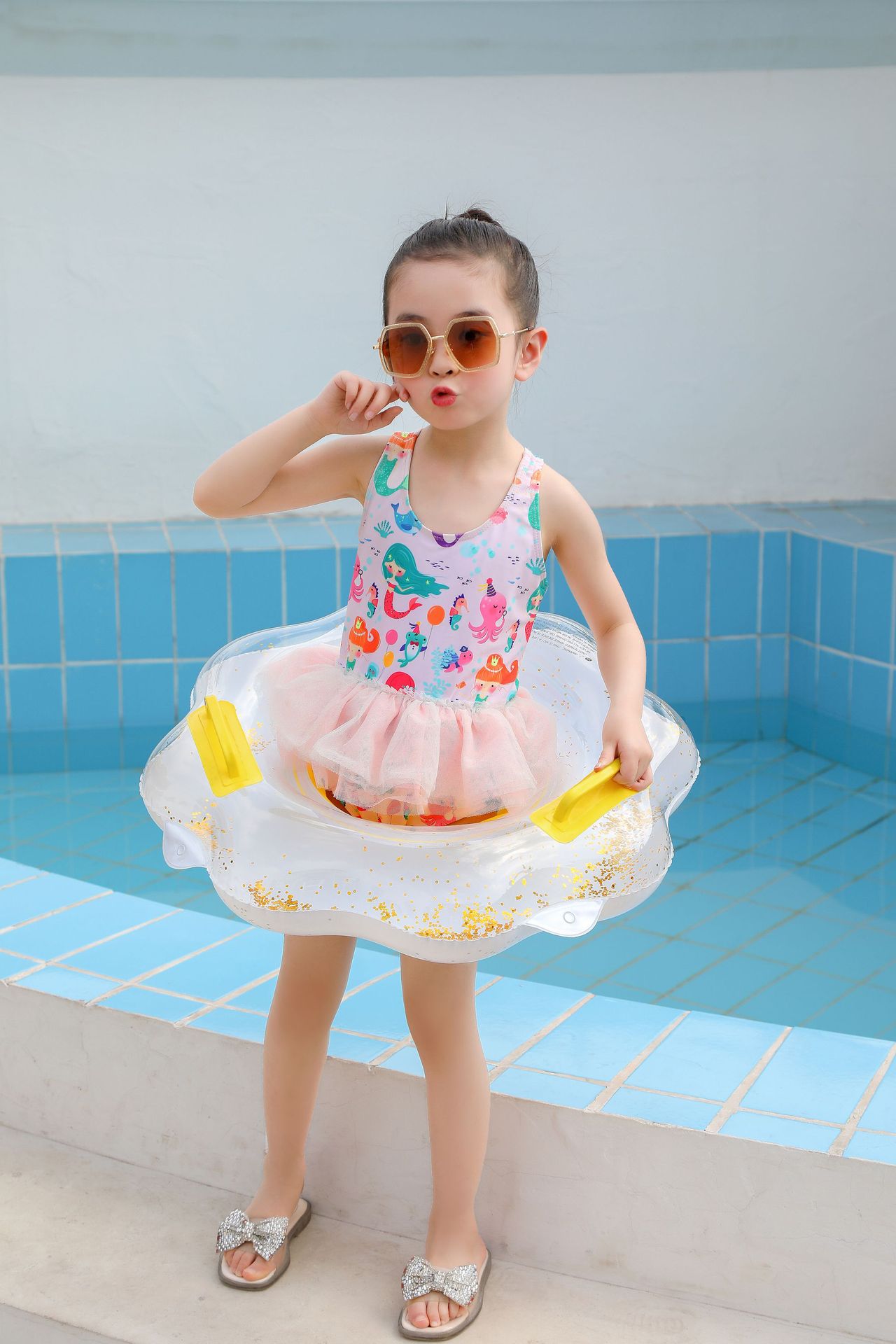 Inflatable Circle Baby Flowers Float Swimming Ring... – Grandado