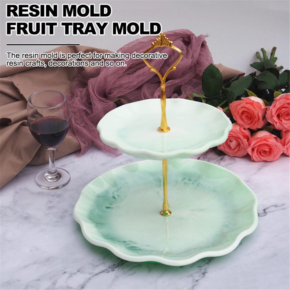 2 Tier Cake Fruit Tray Mold Crystal Epoxy Resin Ca... – Grandado