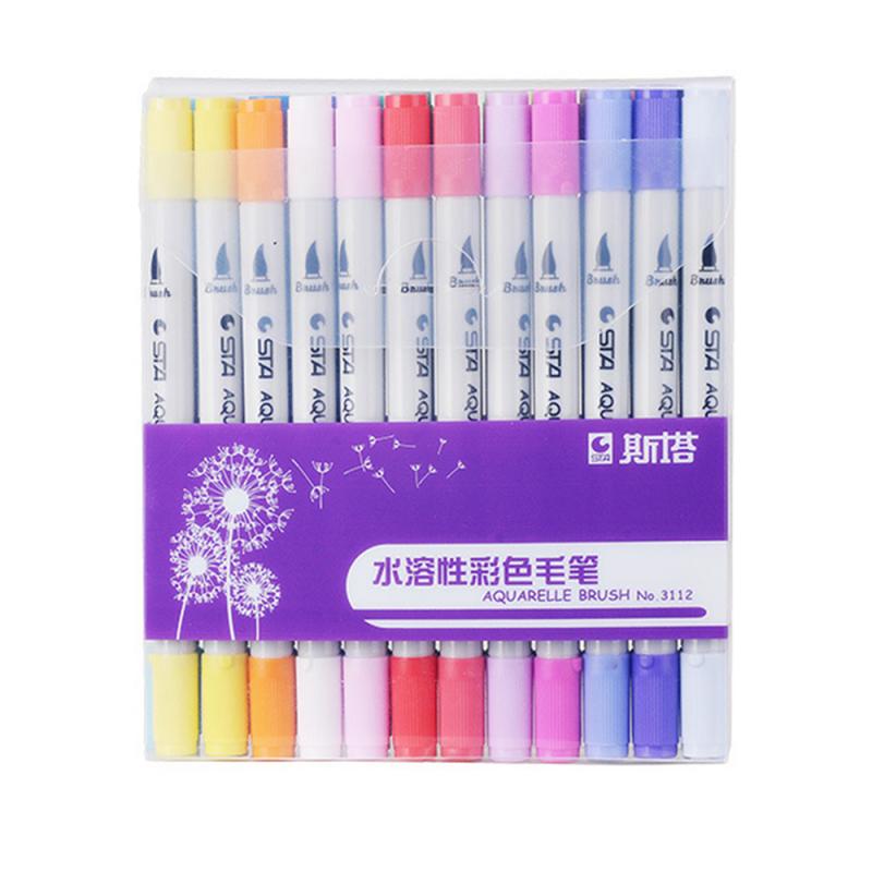 STA 24 colors a set Aquarelle Coloring Brush Pen 0... – Vicedeal