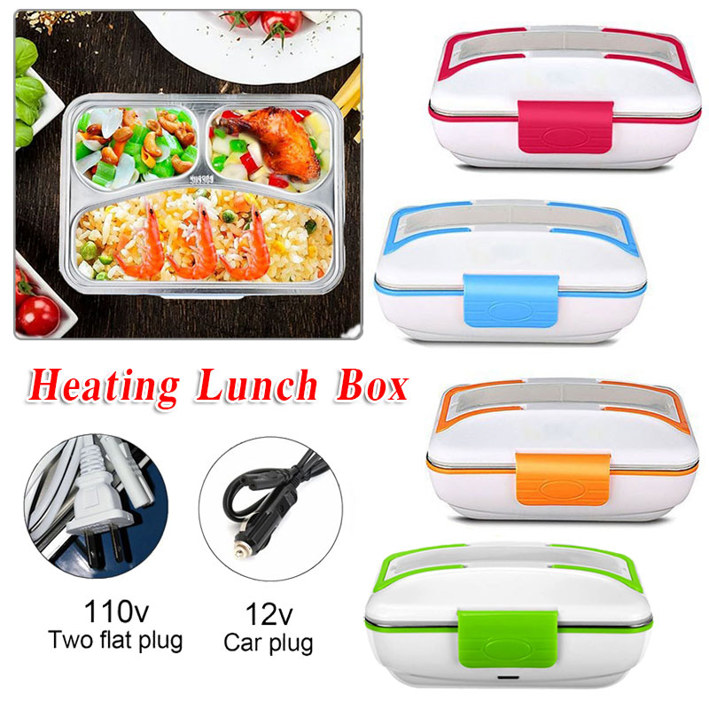 110V/12V Portable Electric Heating Lunch Box Food ... – Vicedeal