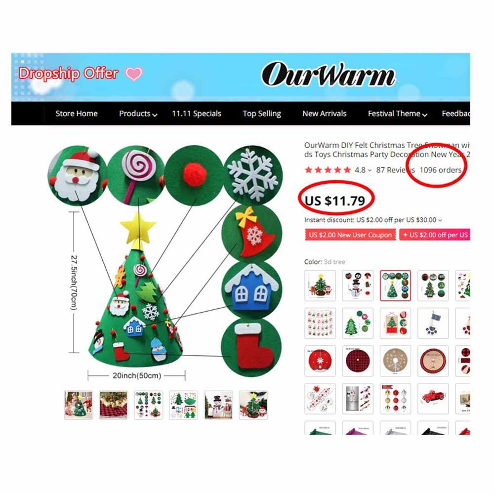 Upgraded Toddler 3D DIY Felt Christmas Tree with S... – Grandado