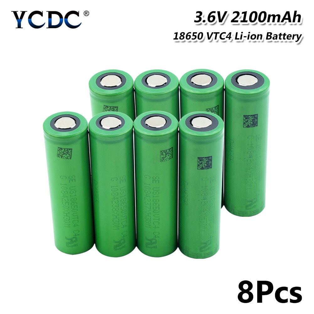 1/2/4/6/8/10 Pieces 3.6 V Volt Flat-top 18650 Lith... – Grandado