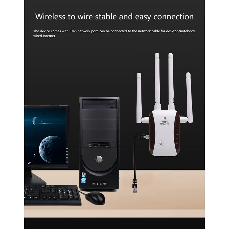 Wireless Router Wifi Repeater 300m Signal Amplifie Vicedeal