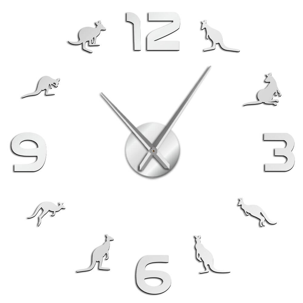 Australian Animal Wall Mirror Sticker Kangaroo Sil... – Grandado