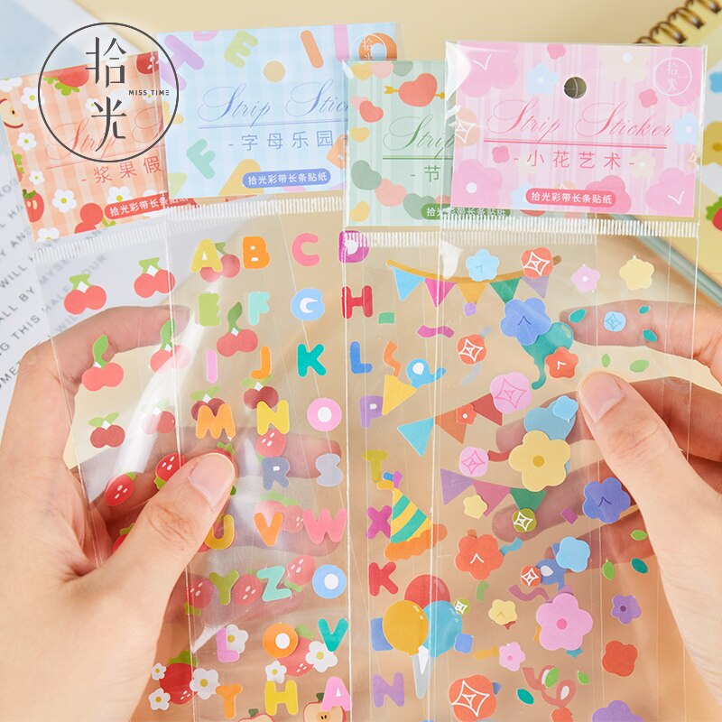 8 60x350mm Stationery Stickers Mini Kawaii Sticker... – Vicedeal