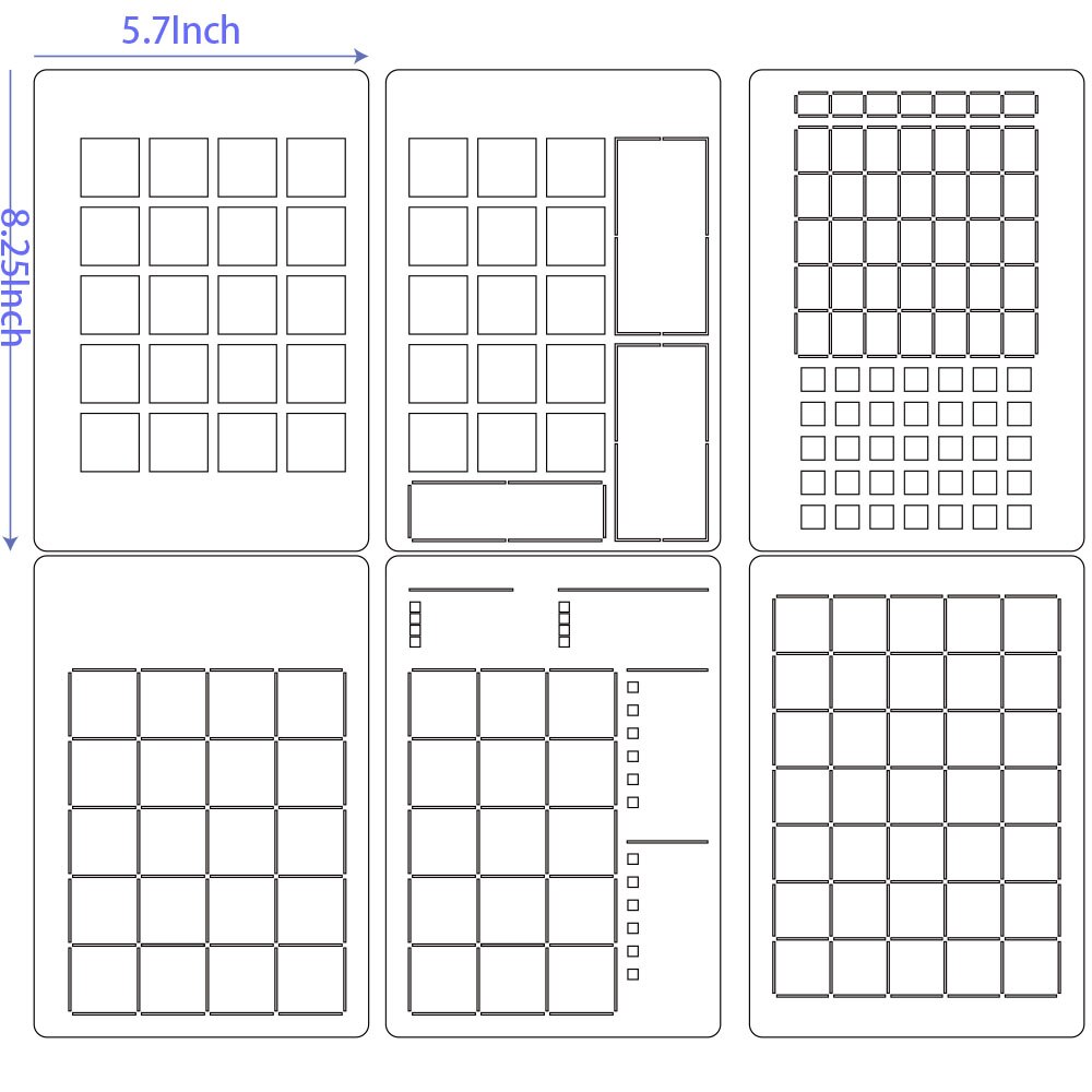 6Pack Reusable Monthly Layouts Speedy Spreads Jour... – Vicedeal