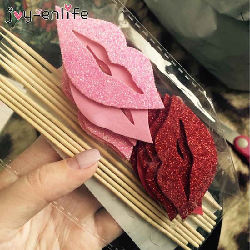 JOY-ENLIFE 10pcs Funny Lip Eva DIY Photo Booth Pro... – Vicedeal