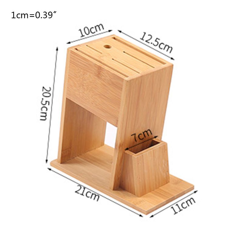 Bamboo Knife Block Stand Holder Scissor Slot Knive... – Grandado