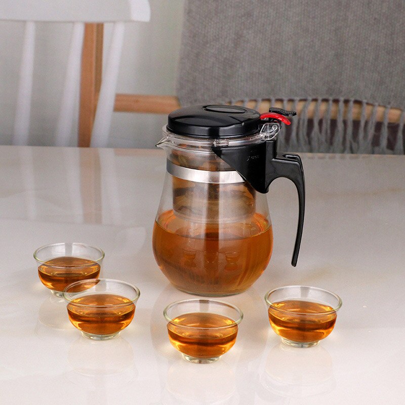 Heat Resistant Glass Tea set 1pot + 4cups Teapot k... – Vicedeal