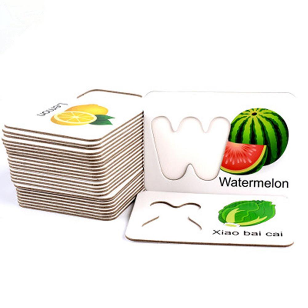 26 English Letter Map Cards Wooden Learning Toy Ch... – Grandado