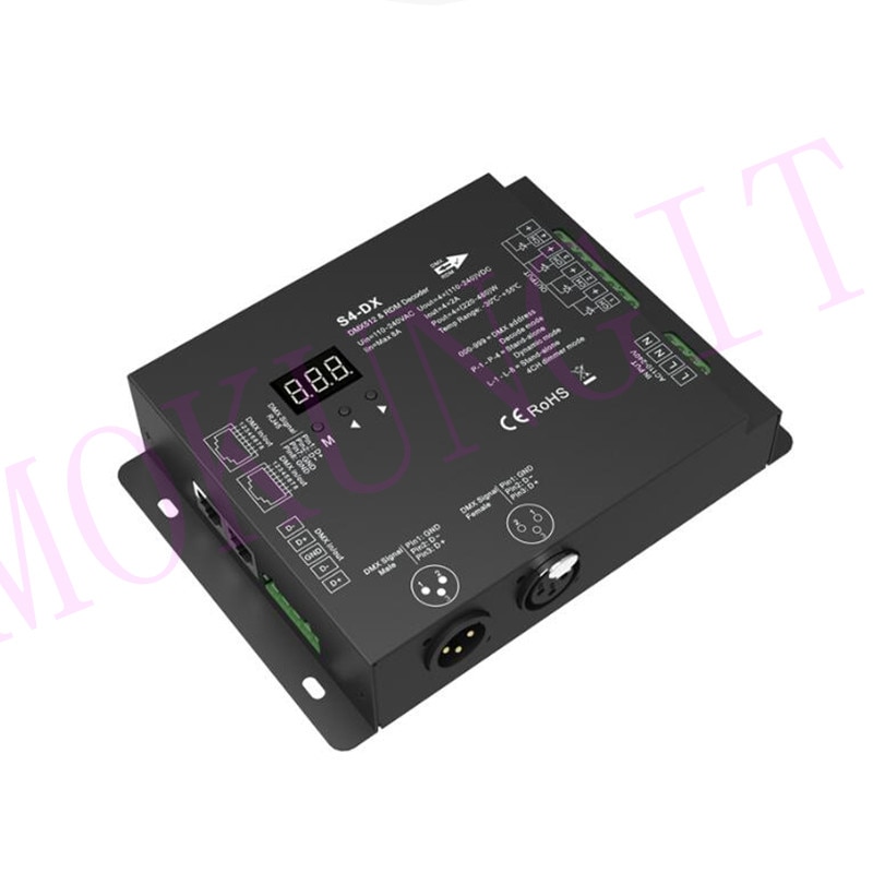 4CH * 2A 110-240VAC DMX Decoder S4-DX 4 Kanäle DMX... – Grandado