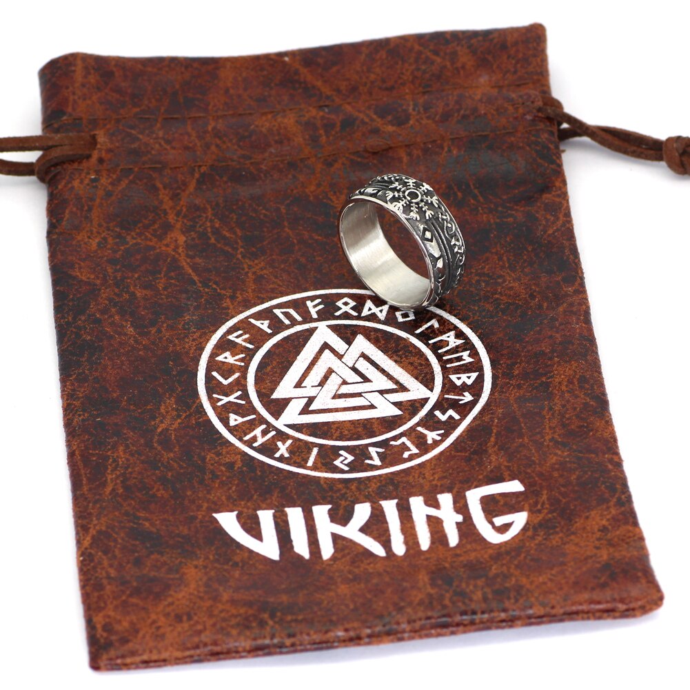 Nordic Men viking rune Knot stainless steel rings ... – Vicedeal