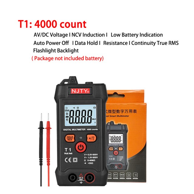 Digital Multimeter 6000 Counts AC/DC Ammeter Fuse ... – Vicedeal