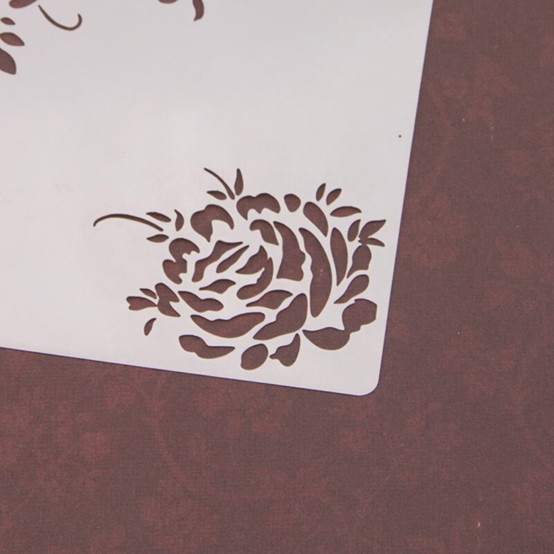 14*13cm 2Pcs Rose Flower Stencil Cake Stencil Wedd... – Grandado