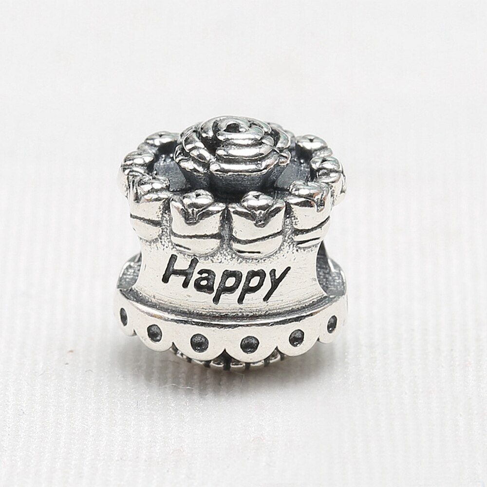 Authentic 925 Sterling Silver Happy Birthday Cake ... – Grandado