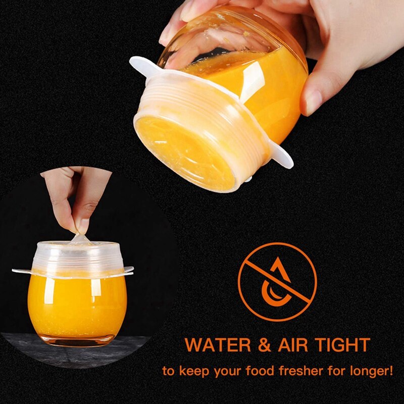 Silicone Stretch Lids,12 Pack Reusable Durable And... – Grandado