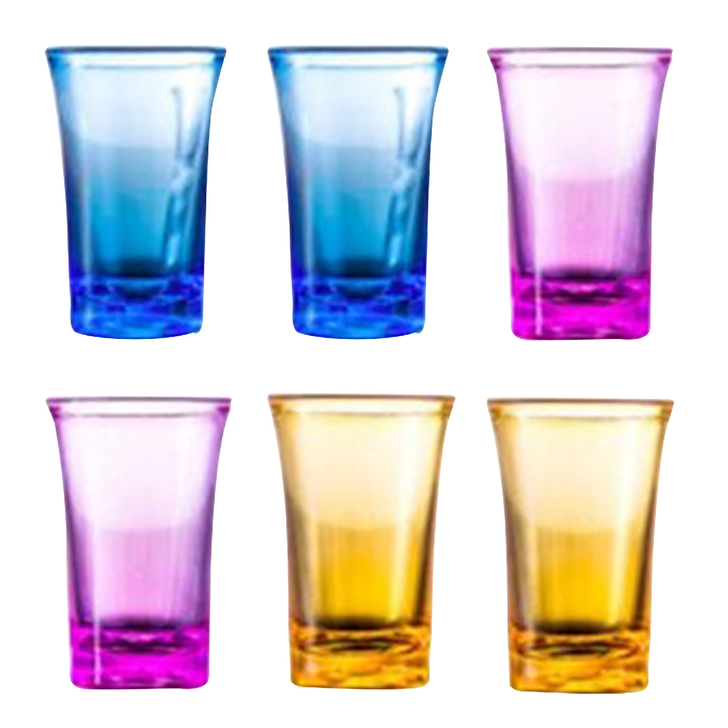 6 stk/sett farge plast skudd glass fet bar klubb t... – Grandado
