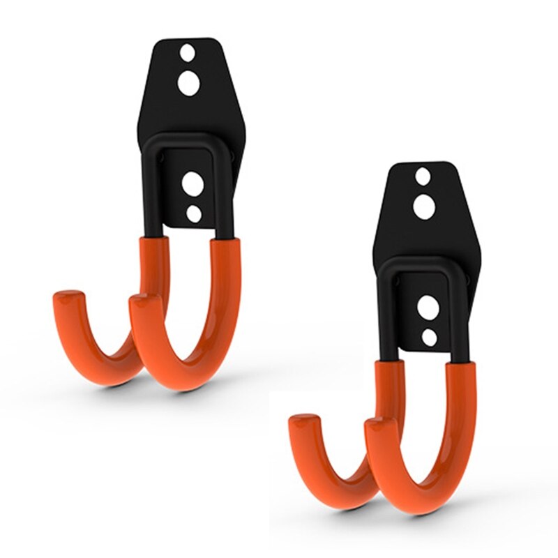 2pcs/set Iron Wall-mounted Wall Hooks Double Hook ... – Vicedeal