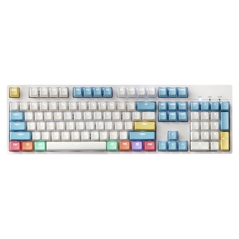 108 Toetsen Kleurrijke Krijt Pbt Backlit Keycaps V... – Grandado